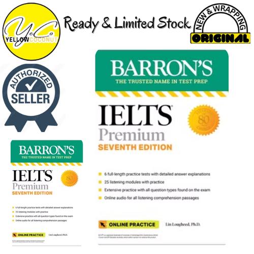 Jual BARRONS IELTS Premium: 6 Practice Tests + Comprehensive Review ...