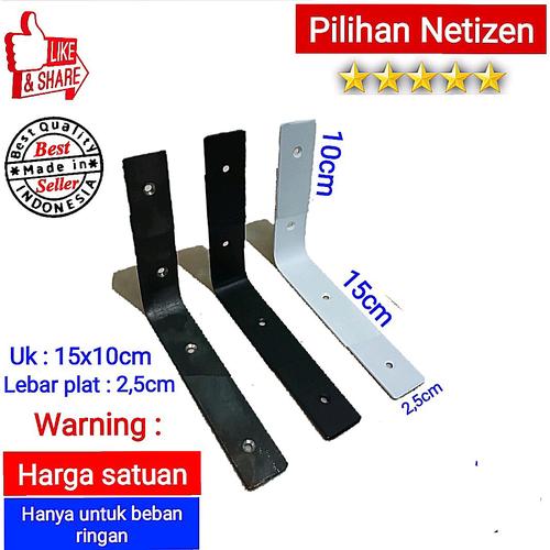 Jual Besi siku rak dinding ambalan penguat sudut kayu 15x10cm lebar 2 ...