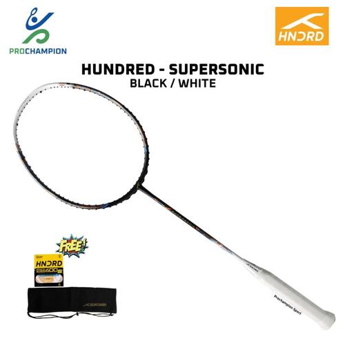 Promo Raket Badminton Hundred SUPERSONIC Black White - PKT 600S ...