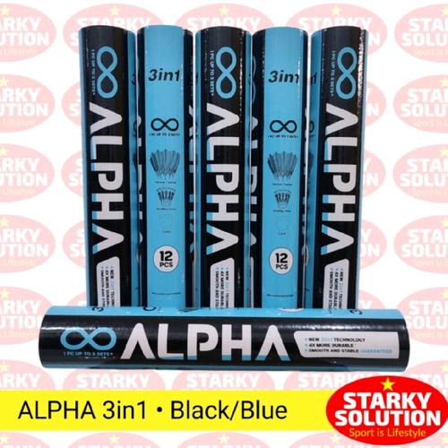 Jual Shuttlecock 3 in 1 ALPHA HITAM Kok Bulutangkis Badminton Original ...