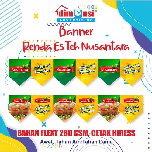 Jual Banner Renda Es Teh Segitiga / Flag Banner Es Teh Murah - DIMENSI ...