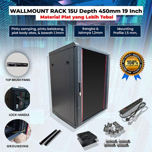 Jual wallmount rack 15u / rack server 15u / rak 15u - Jakarta Pusat ...
