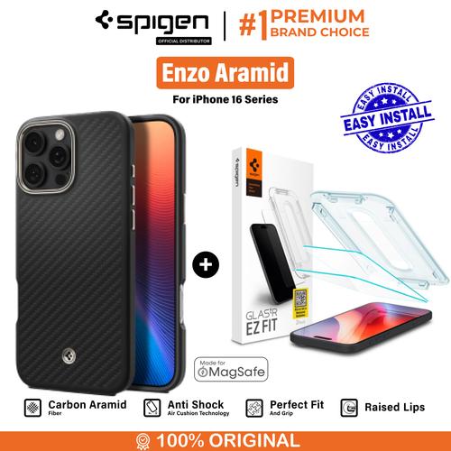 Promo Case for iPhone 16 Series Pro Max Plus Spigen Enzo Aramid Magsafe ...