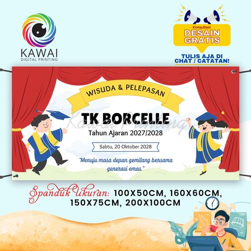 Jual Spanduk Banner MMT Wisuda Pelepasan Perpisahan Acara Sekolah Merah ...