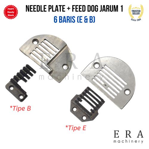 Jual Plat Gigi E / B 6 baris / piringan gigi jarum 1 / needle plate ...