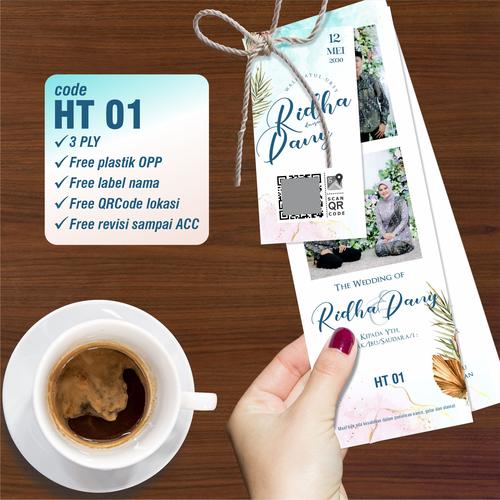Jual (50pcs) Undangan Pernikahan Desain Hang Tag Plus Foto Unik Elegan ...