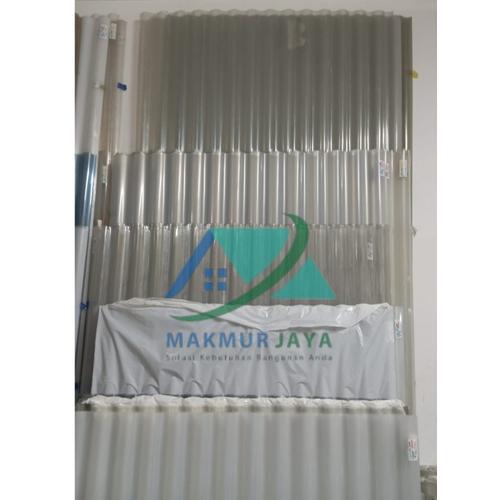 Jual Fiber gelombang + UV protection 1.5 meter / Atap fiber transparan ...
