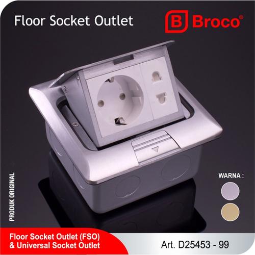 Promo BROCO Stop Kontak Lantai + Colokan Universal (D25453) Cicil 0% 3x ...