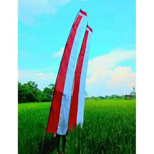 Jual Layur Merah Putih Polos 4m/ Umbul Umbul layur 4meter Tali - Kab ...