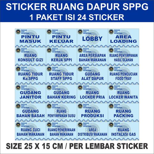 Jual STICKER PETUNJUK RUANGAN DAPUR SPPG / STICKER PETUNJUK RUANGAN ...