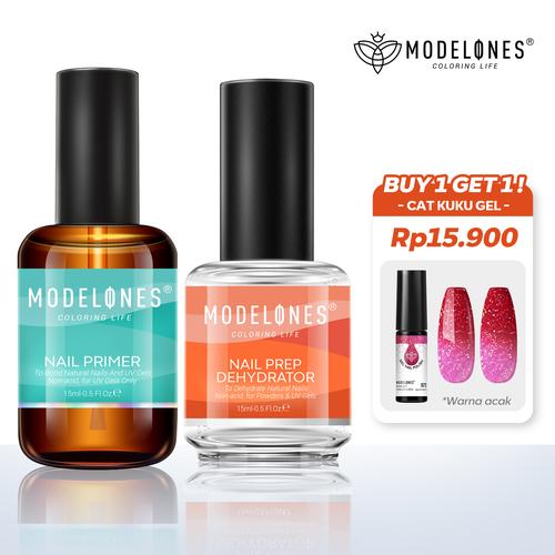 Promo Modelones 15ml Langkah Persiapan Dehidrasi Kuku dan Set Primer ...
