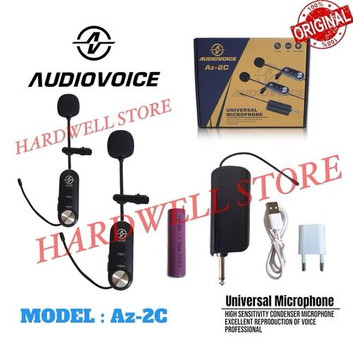 Jual Mic Wireless Audiovoice AZ 2C Original Double Mic Clip On ...