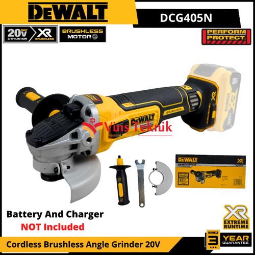Promo DEWALT DCG405N DCG405 Mesin Gerinda Baterai Cordless Brushless ...