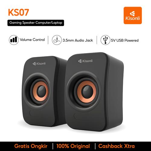 Promo KISONLI Speker Gaming Speaker Laptop Pc / Komputer KS07 Dual Bass ...