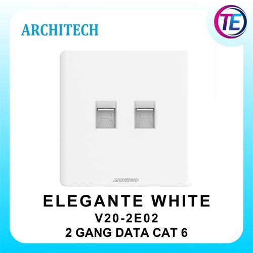 Jual TE ARCHITECH ELEGANTE WHITE V20-2E02 Stop Kontak/JACK Data Cat6 ...