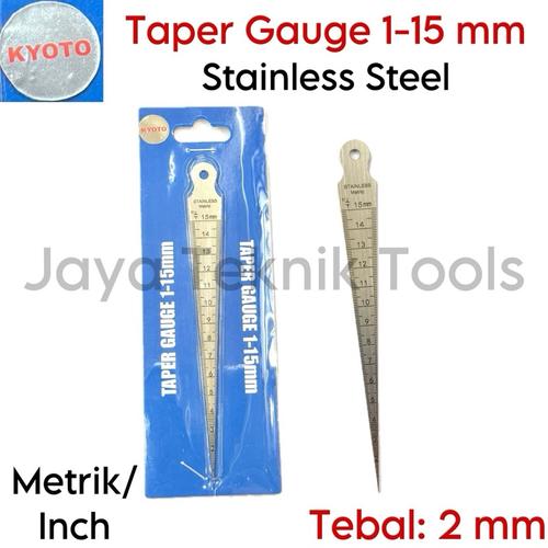 Jual Taper Gauge Kyoto Murah 1 - 15 mm 15 cm Pengukur Lubang Alat Ukur ...