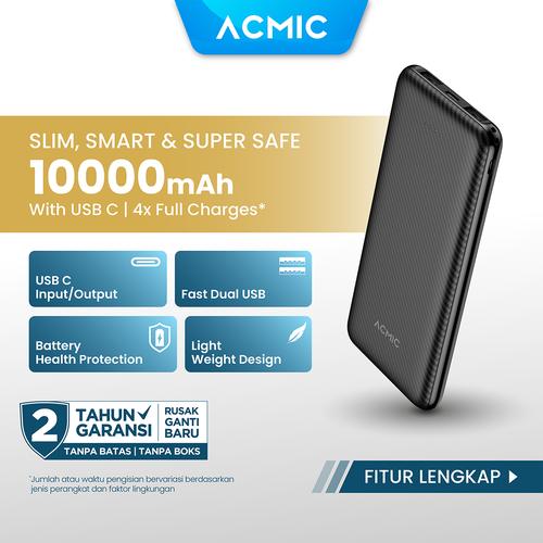 Promo ACMIC C10e 10000mAh Slim PowerBank 12W Type C Fast Dual USB Charge - Jakarta Timur - ACMIC ...