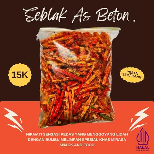 Promo Seblak As Beton Pedas Daun Jeruk 1KG Cemilan Pedas Makanan Khas ...