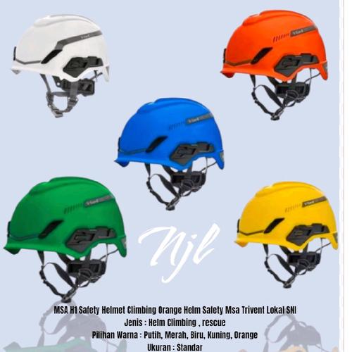 Jual MSA H1 Safety Helmet Climbing Orange Helm Safety Msa Trivent Lokal ...