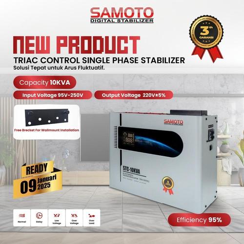 Promo STC-10KVA SINGLE PHASE TRIAC CONTROL TYPE STABILIZER SAMOTO Cicil ...