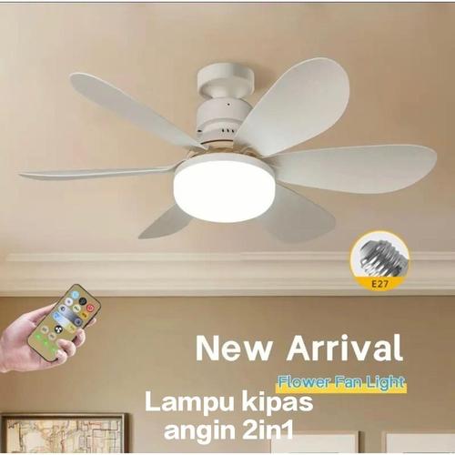 Jual Kipas Angin Lampu LED Plafon 2in1 Langit-langit Rumah Multifungsi Remote Control Lamp ...