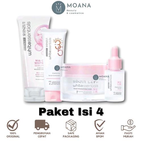 Promo [ISI 4] Shinzui White Essentials Face Wash + Sunscreen + Serum ...