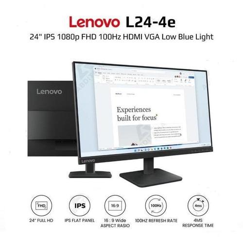 Jual MONITOR LENOVO L24-4e 23.8" FHD IPS Panel 100Hz - HDMI VGA ...