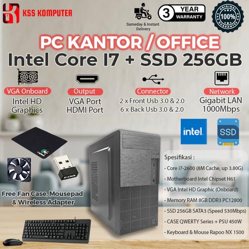 Jual PC Rakitan Core i7 SSD Office MultiTasking Bergaransi Tinggal Pakai - RAM 16GB(8x2), SSD ...