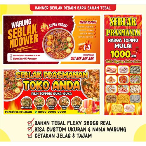 Jual BISA CUSTOM DESAIN DAN UKURAN BANNER SEBLAK SPANDUK SEBLAK BAHAN ...