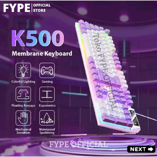 Jual FYPE Ungu Gaming Keyboard Mechanical K500 Feel Pink Mekanikal ...