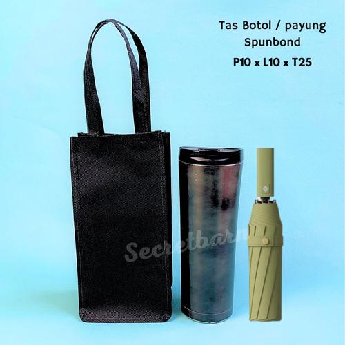 Jual ( 12 biji ) Tas Spunbond BOTOL / Goodie Bag Tumbler / Tas Souvenir ...