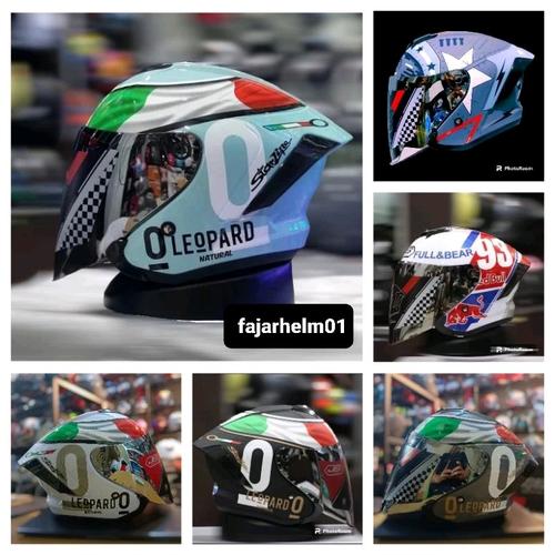 Promo Helm Half Face Js Armor Paket Ganteng Polos Dan Motif Leopard ...