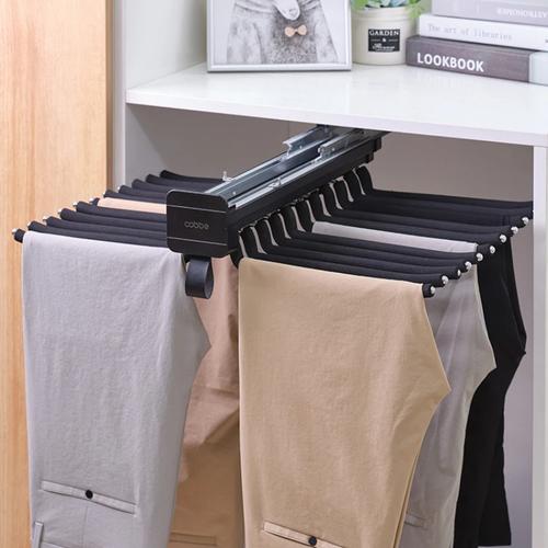 Jual Out Pants Rack Steel Clothes Organizer Space-Saving Pants Hanger ...