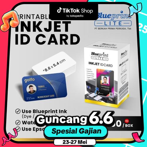 Promo Kartu Printable Inkjet Id Card Blueprint 8.6 x 5.4 cm 760 micron ...