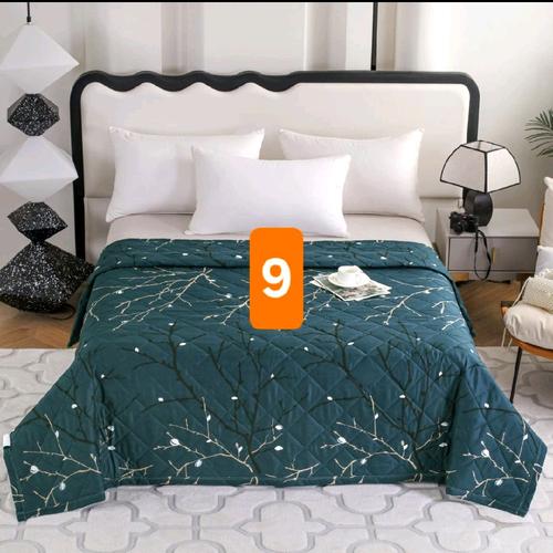 Jual Bed cover selimut blue white flower full quilting S17 - Jakarta ...