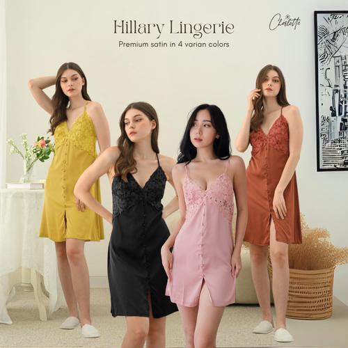 Jual CHARLOTTE- Hillary Lingerie Dress Satin Sexy Setelan Seserahan Premium - hitam, M - Kab ...
