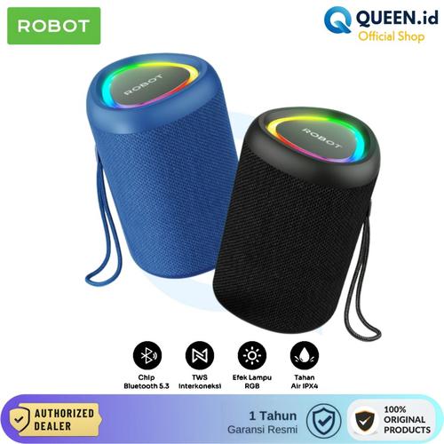 Jual ROBOT RB120 Wireless Bluetooth Speaker RGB Waterproof IPX4 TWS 5.3 - HITAM - Kab. Tangerang ...