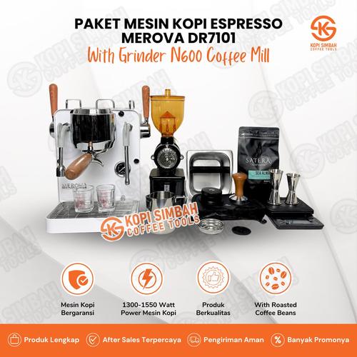 Promo Paket Mesin MEROVA 7101 dan Grinder Alat Seduh Pembuat Coffee ...