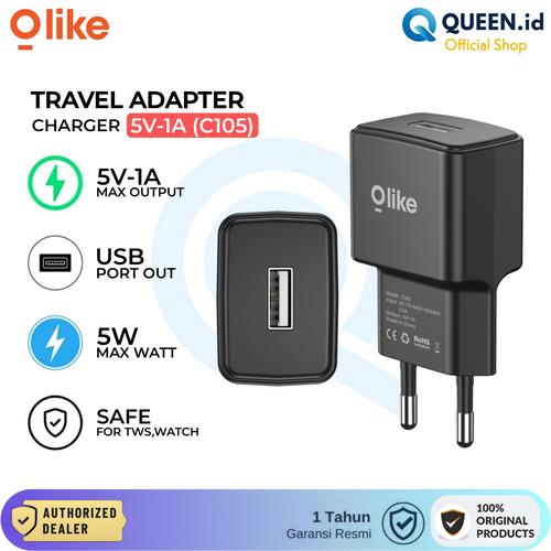 Jual Olike C105 Charger Adaptor USB PORT 5V-1A 5W Safe Charging Adapter ...