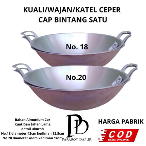Promo Wajan Kuali Ceper Jumbo No.22.20.18 Cap Bintang Satu Anti Lengket ...