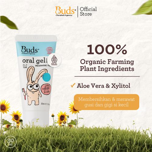Promo Buds Organics Oral Gel for Baby Teeth & Gums 0-1 Thn - Pasta Gigi ...