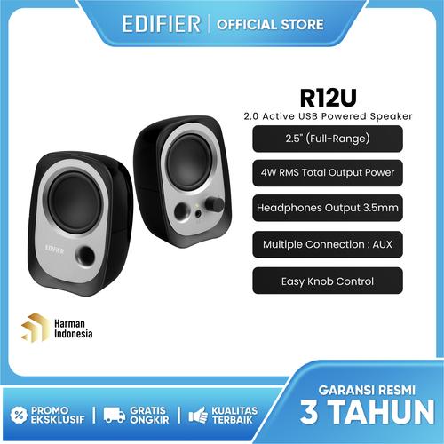 Promo EDIFIER 2.0 Active USB Powered Speaker R12U - Black - Jakarta ...