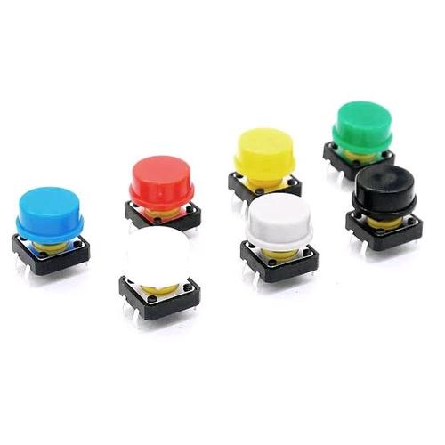 Jual Omron Push Button B3F 4055 12x12x7.3 +Tutup Keycap Tactile Tact ...