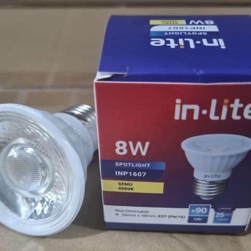 Promo LAMPU IN LITE HALOGEN LED SPOT INLITE LED PAR16 / MR16 E27 8W ...