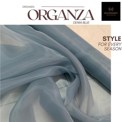 Jual Bahan Kain Organza Polos Premium Silk kain Kaca Bahan organza ...