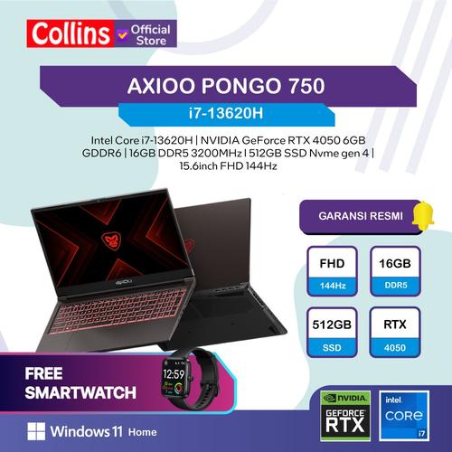 Promo AXIOO Pongo 750 i7-13620H 16GB 512GB RTX 4050 15.6" FHD IPS 144Hz ...