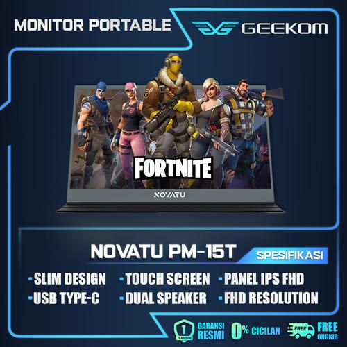 Promo Monitor Portable Touch Screen Novatu 15,6" FHD 1080P IPS 60Hz ...