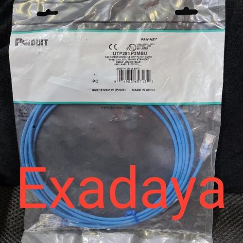 Jual Panduit UTP28SP3MBU Patch cord UTP Cat6 / cat.6 Slim 28Awg 3m ...