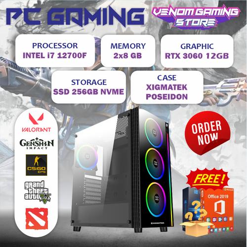 Jual PC Gaming Venom | i7-12700F | RTX 3060 | 16GB | SSD | Render Pro ...