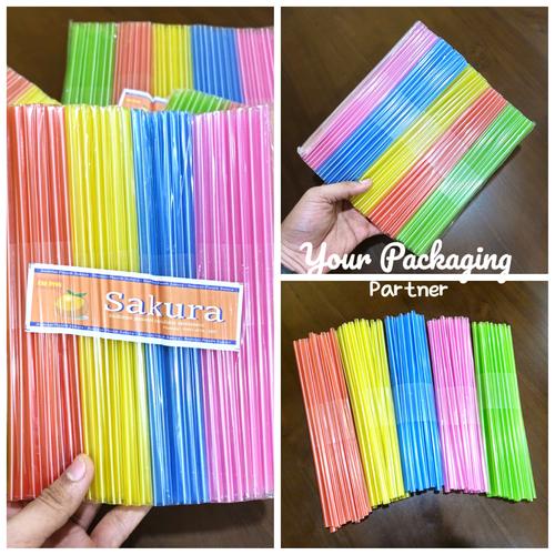 Jual SEDOTAN LIMUN LOREK KW 1 SAKURA WARNA WARNI DRINKING STRAW ICE TEA ...